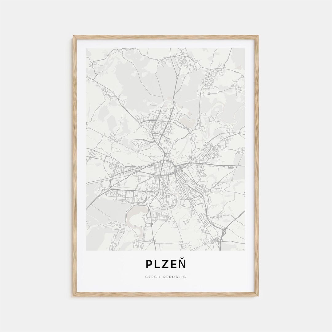 Map of Pilsen Print, Pilsen Map Gift, Pilsen Poster, City Map Artwork ...