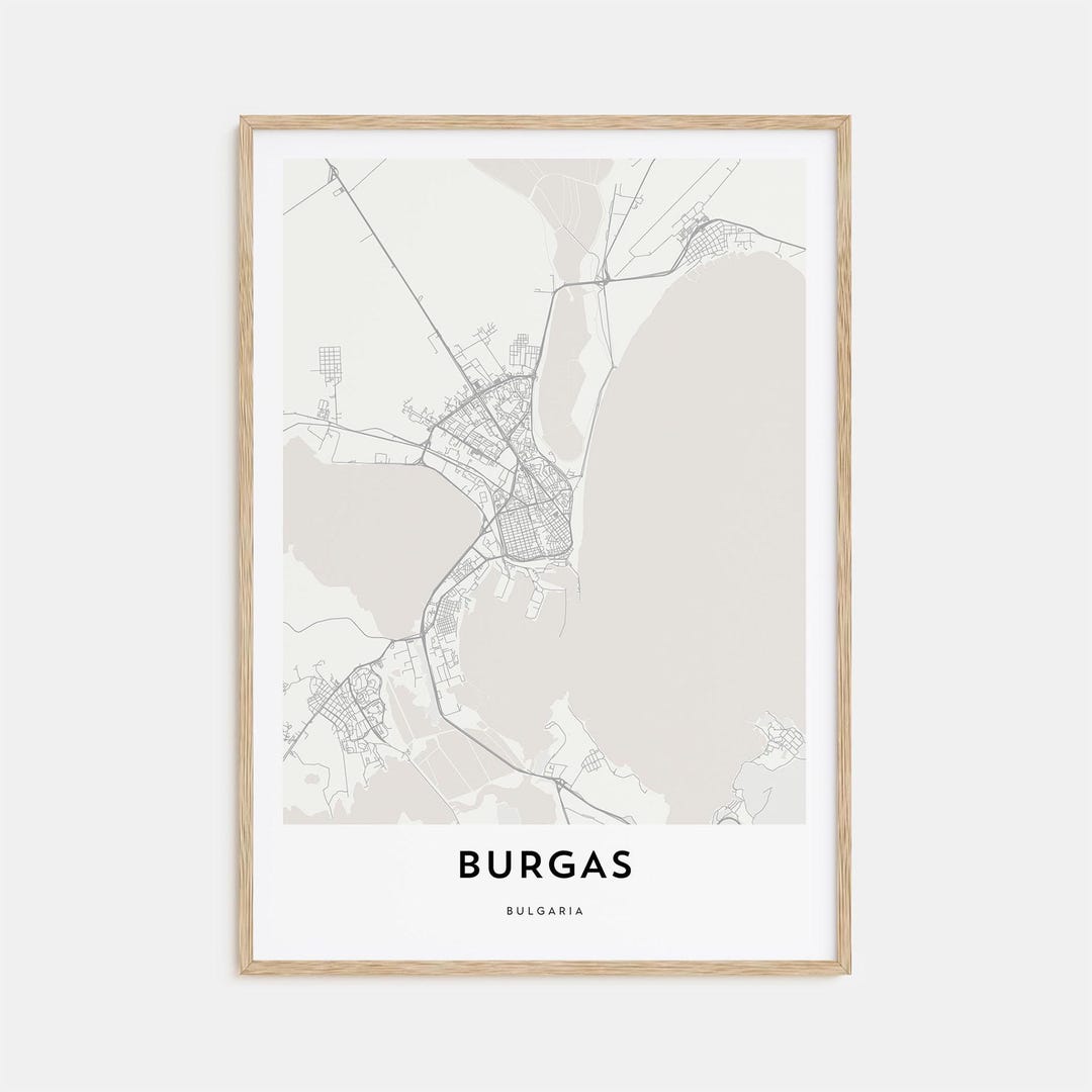 Map of Burgas Print, Burgas Map Gift, Burgas Poster, City Map Artwork ...
