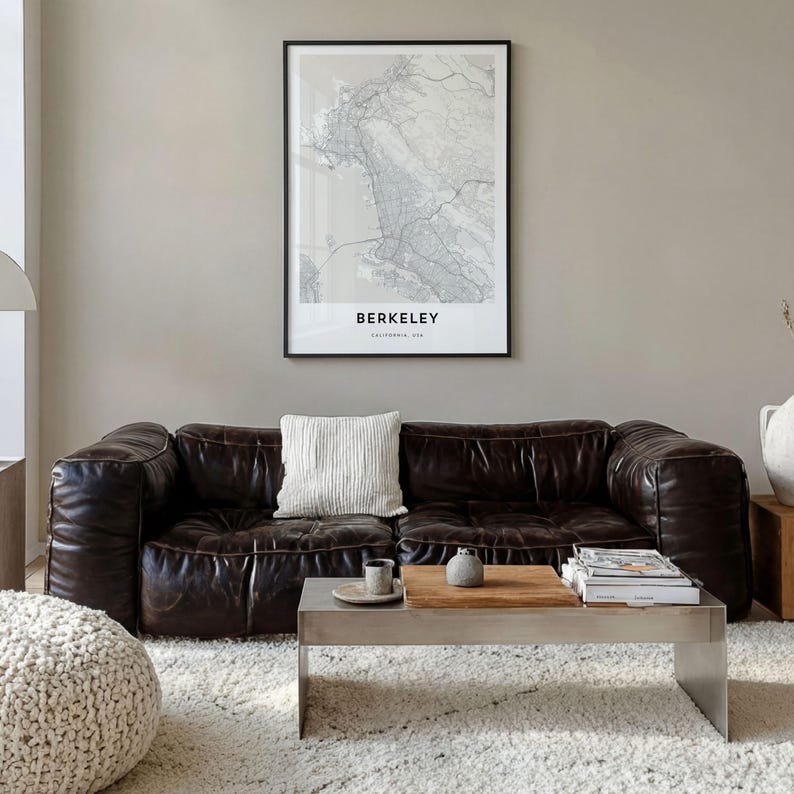 Berkeley Map Poster Print, Bay Area Wall Art, California Decor, Alameda ...