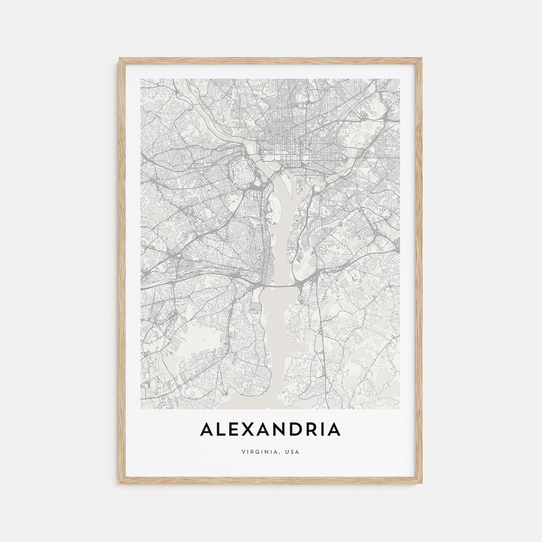 Map of Alexandria Virginia Print, Alexandria Map Gift, Alexandria ...