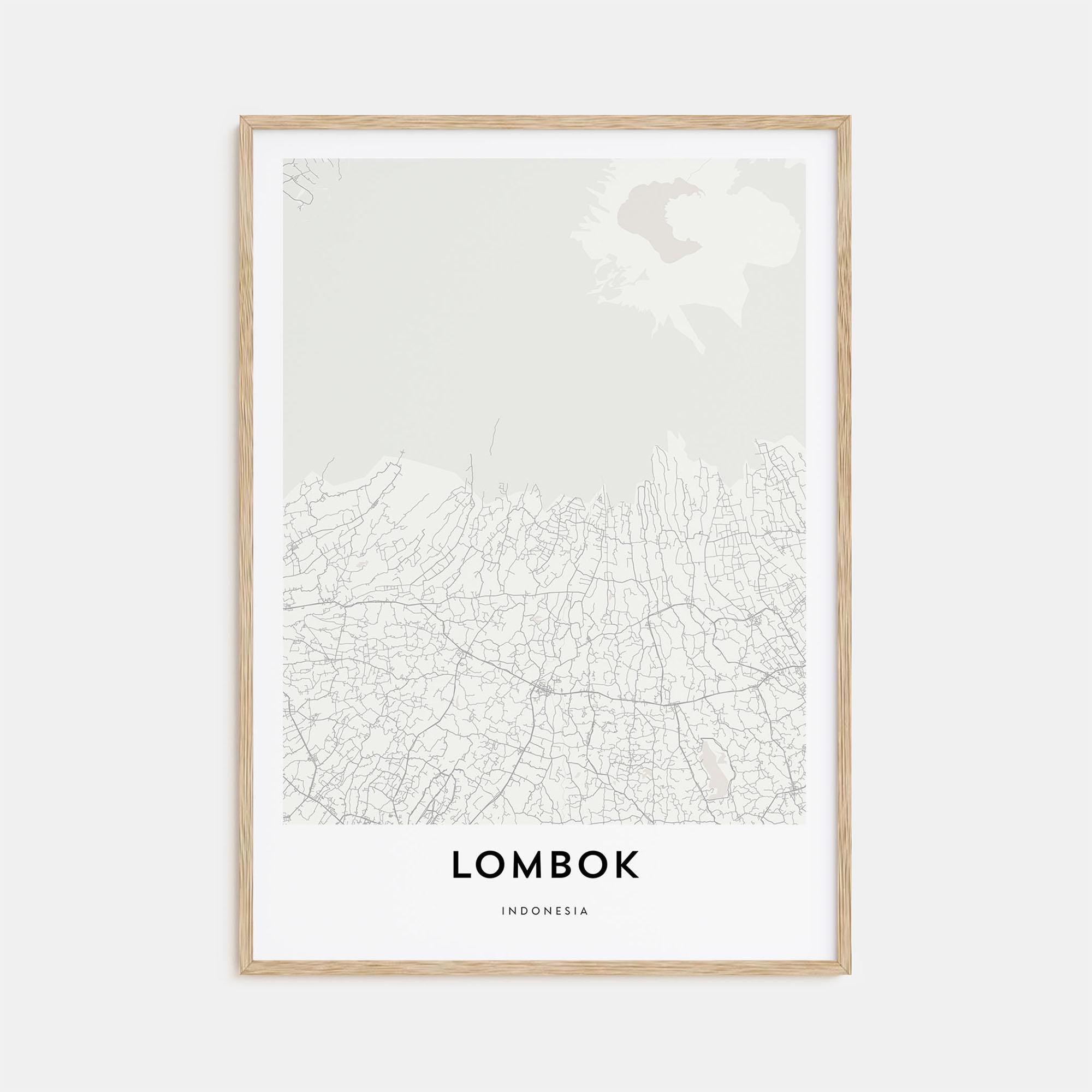 Map of Lombok Print, Lombok Map Gift, Lombok Poster, City Map Artwork ...