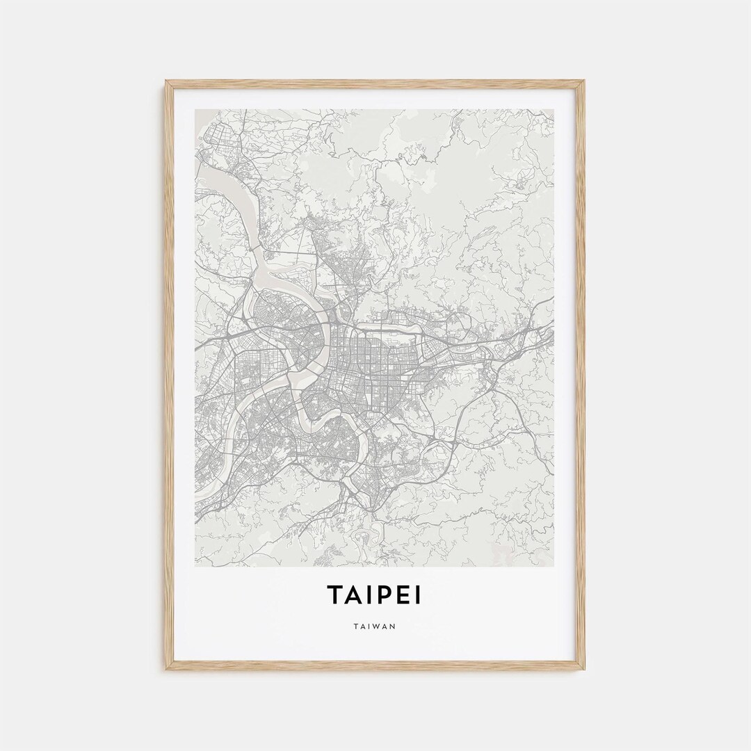 Map of Taipei Print, Taipei Map Gift, Taipei Poster, City Map Artwork ...