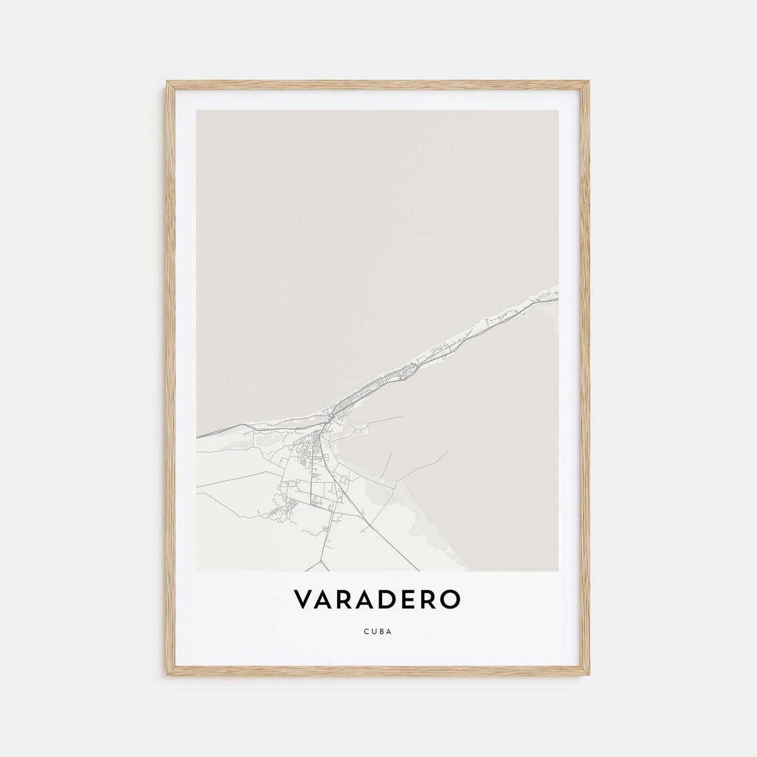 Map of Varadero Print, Varadero Map Gift, Varadero Poster, City Map ...
