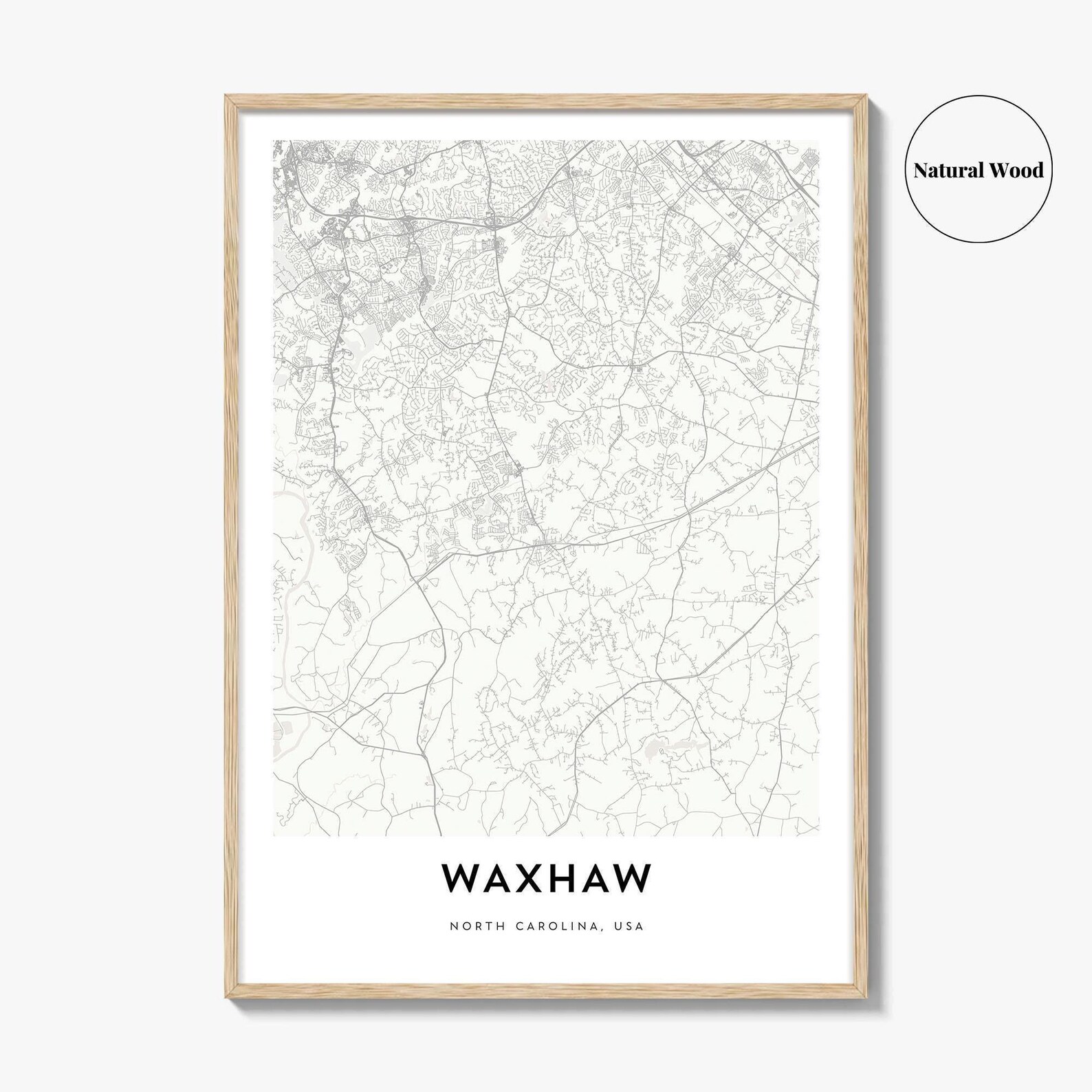 Map of Waxhaw Print, Waxhaw Map Gift, Waxhaw Poster, City Map Artwork ...