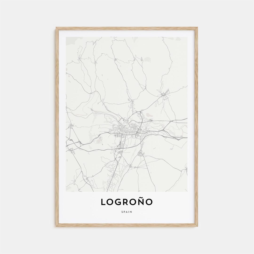 Map of Logrono Print, Logrono Map Gift, Logrono Poster, City Map ...
