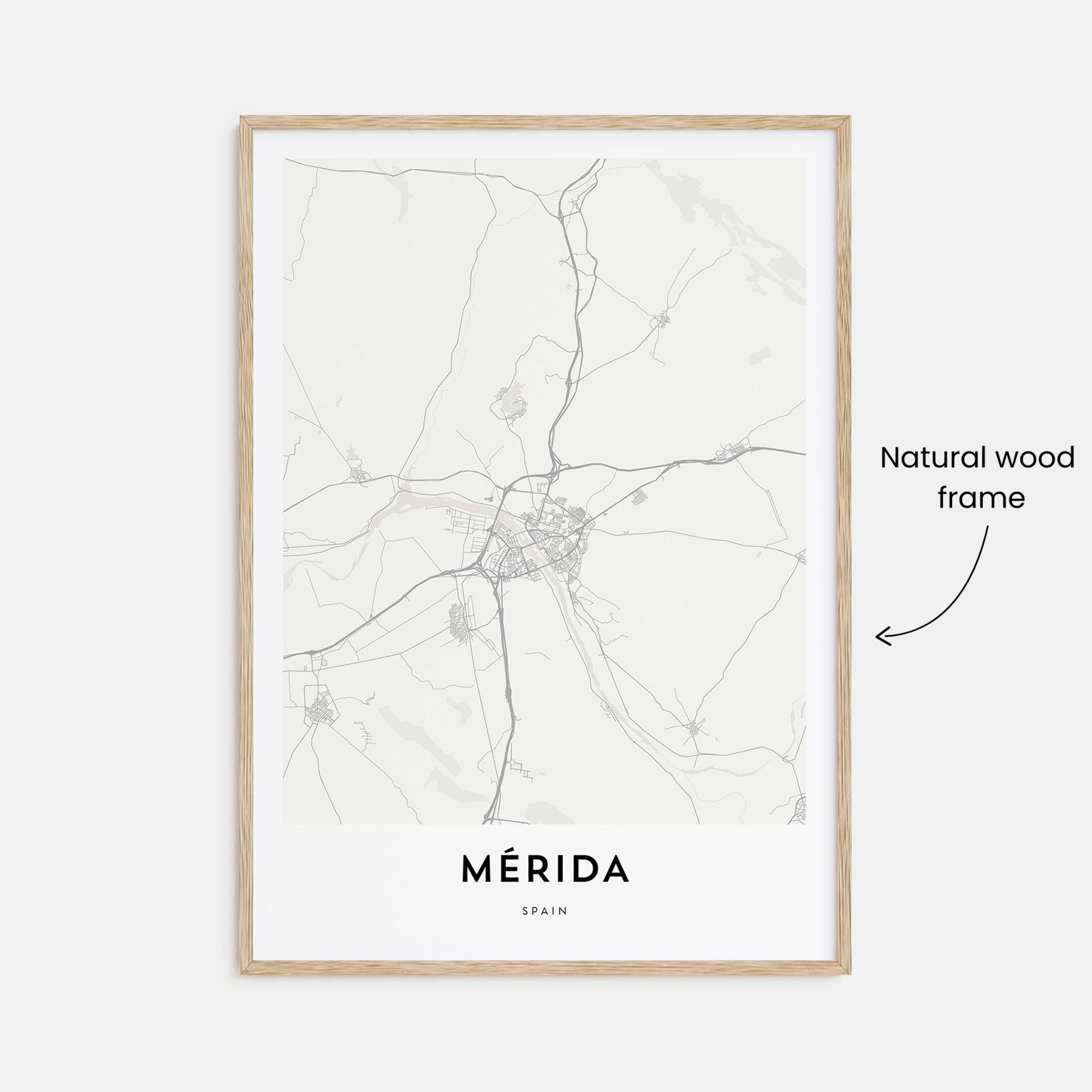 Map of Merida Spain Print, Merida Map Gift, Merida Poster, City Map ...