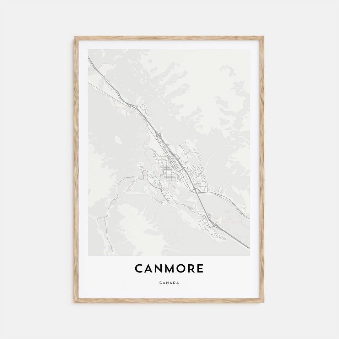 Map of Canmore Print, Canmore Map Gift, Canmore Poster, City Map ...