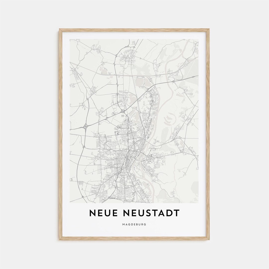 Map of Neue Neustadt Print, Neue Neustadt Map Gift, Neue Neustadt ...