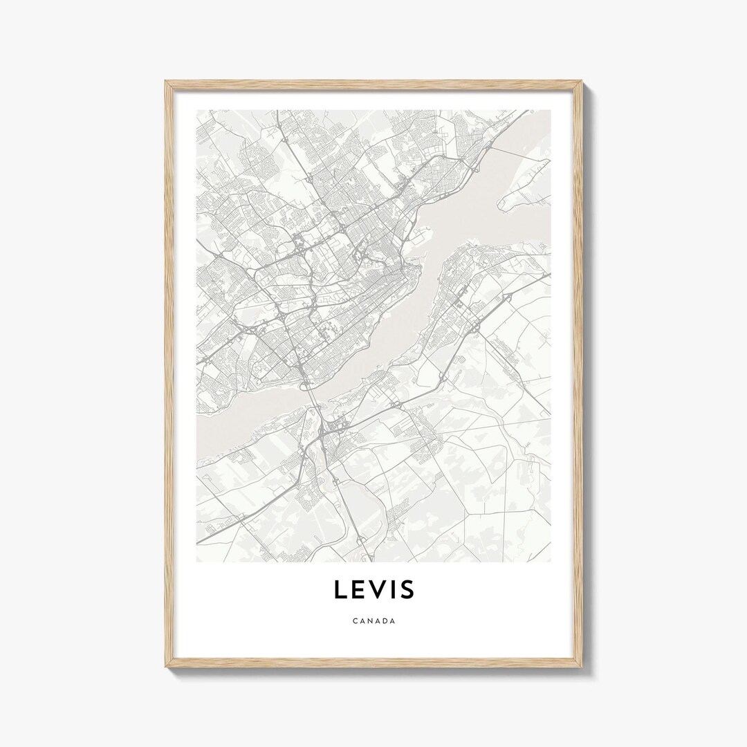 Map of Lévis Print, Lévis Map Gift, Lévis Poster, City Map Artwork for ...