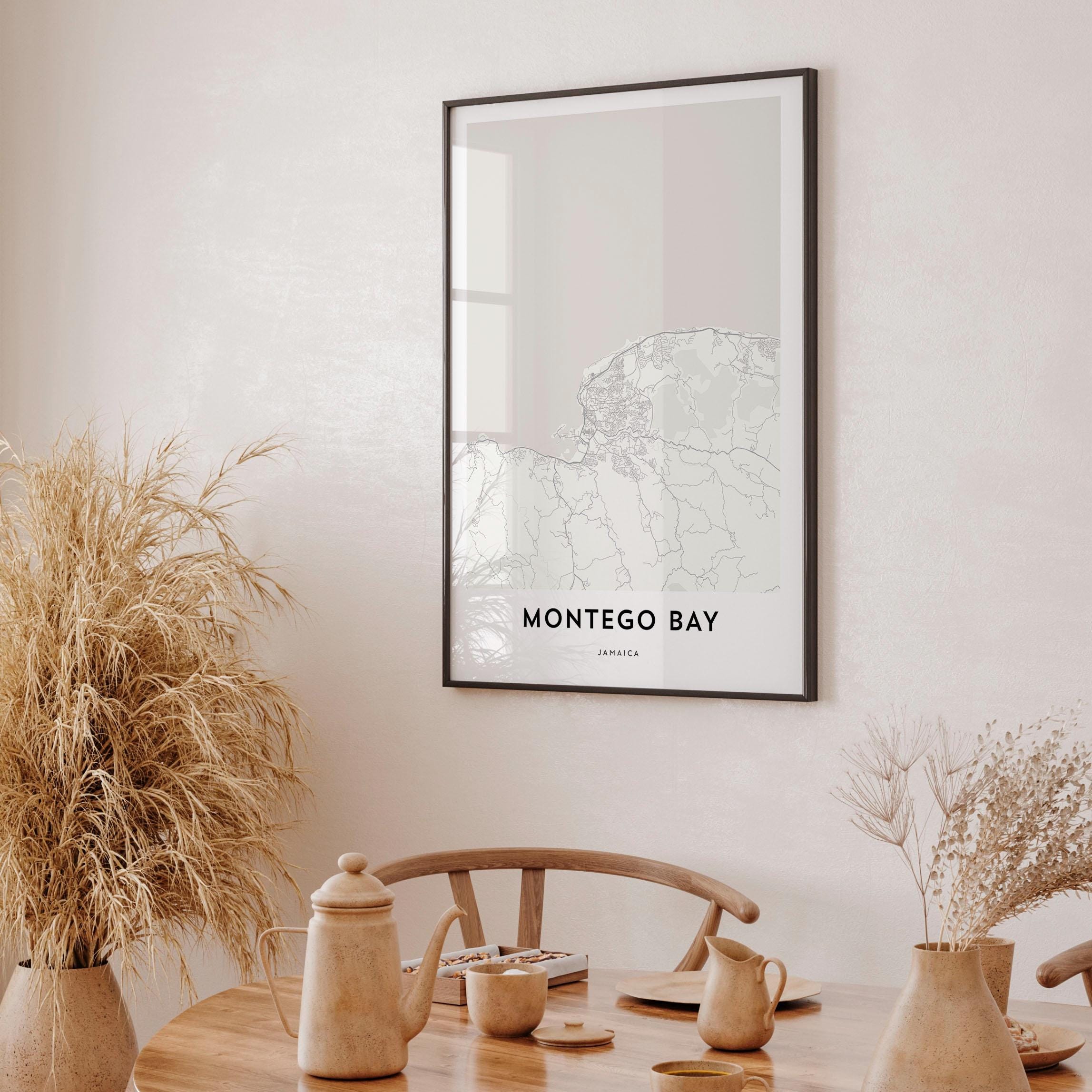 Map of Montego Bay Print, Montego Bay Map Gift, Montego Bay Poster ...