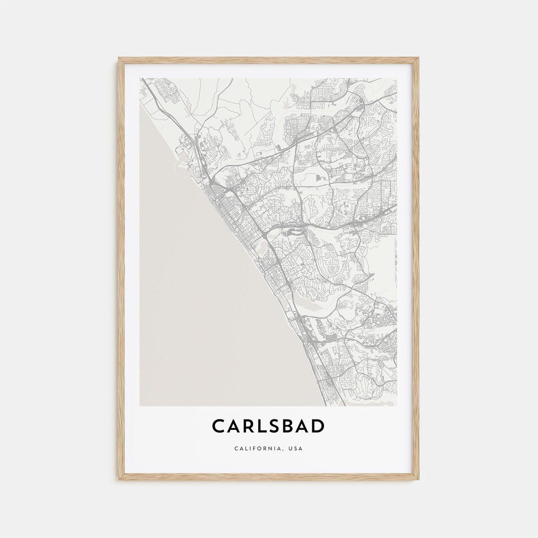 Map of Carlsbad Print, Carlsbad Map Gift, Carlsbad Poster, City Map ...