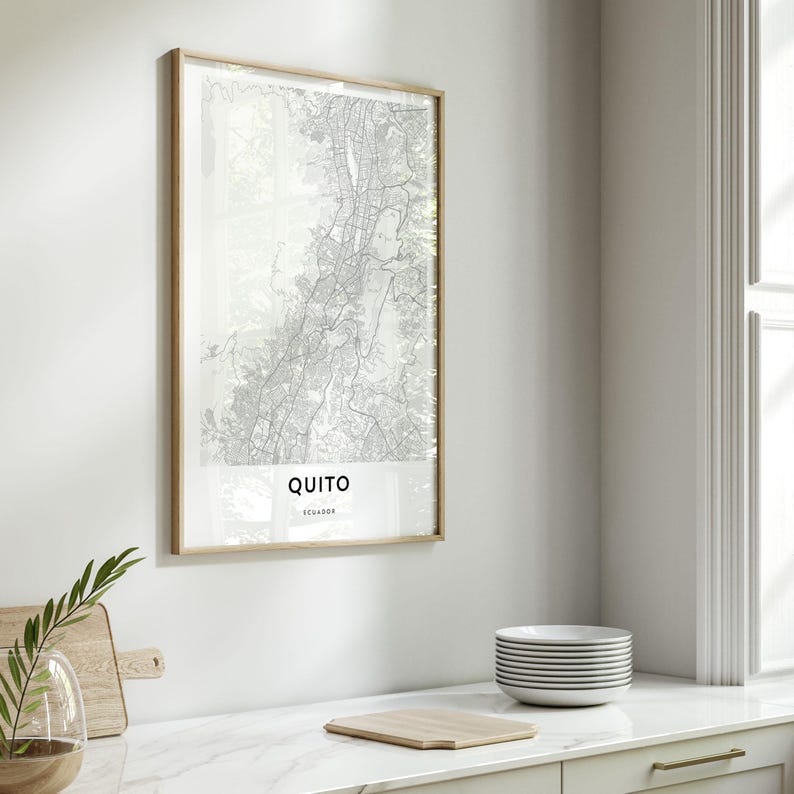 Map of Quito Print, Quito Map Gift, Quito Poster, City Map Artwork for ...