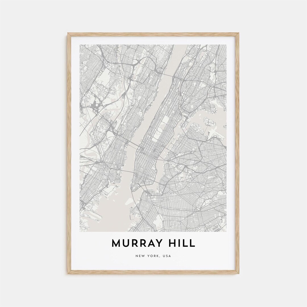 Map of Murray Hill Print, Murray Hill Map Gift, Murray Hill Poster ...