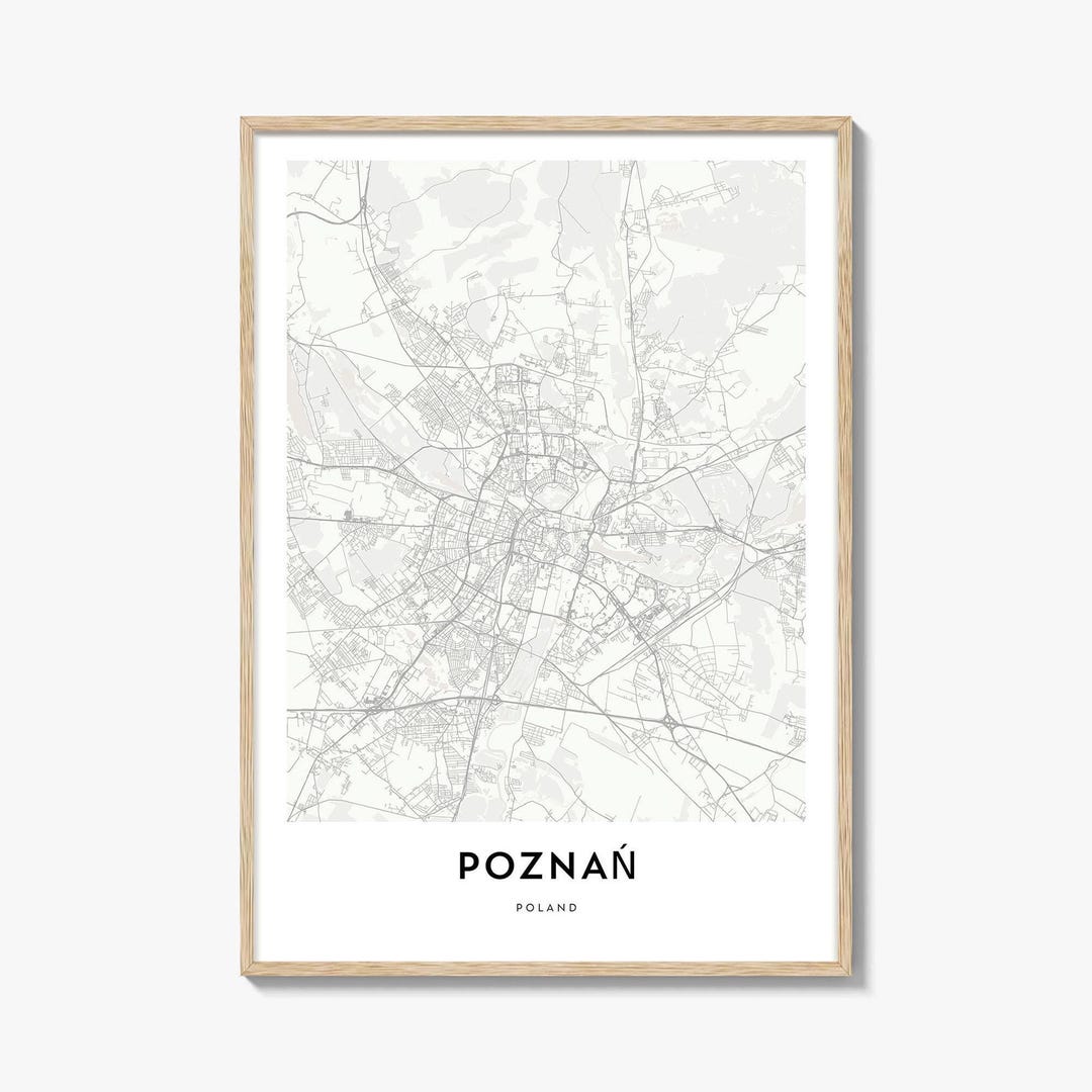 Poznan Map Print: Poland City Map Artwork - Etsy