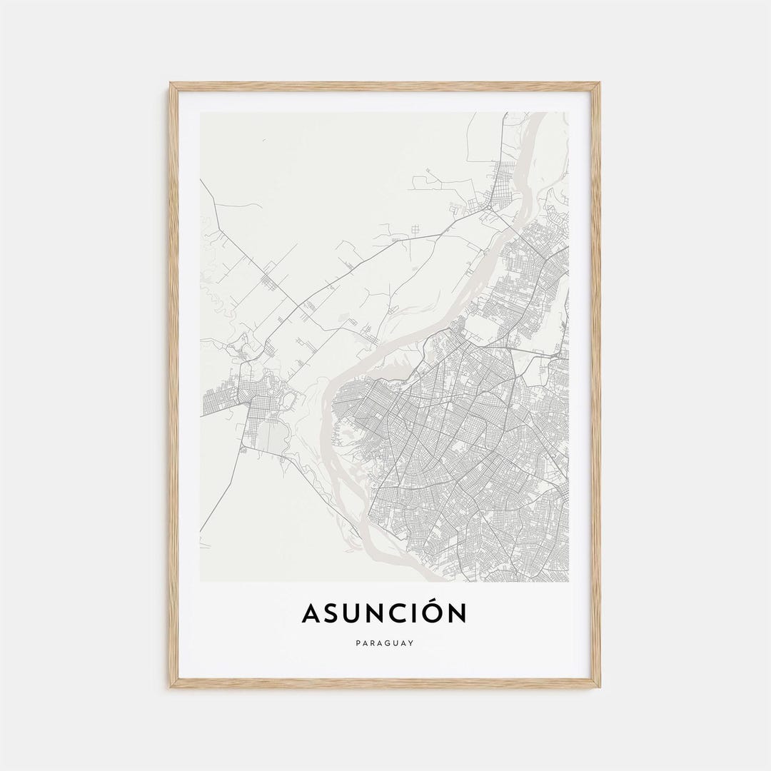 Map of Asuncion Print, Asuncion Map Gift, Asuncion Poster, City Map ...