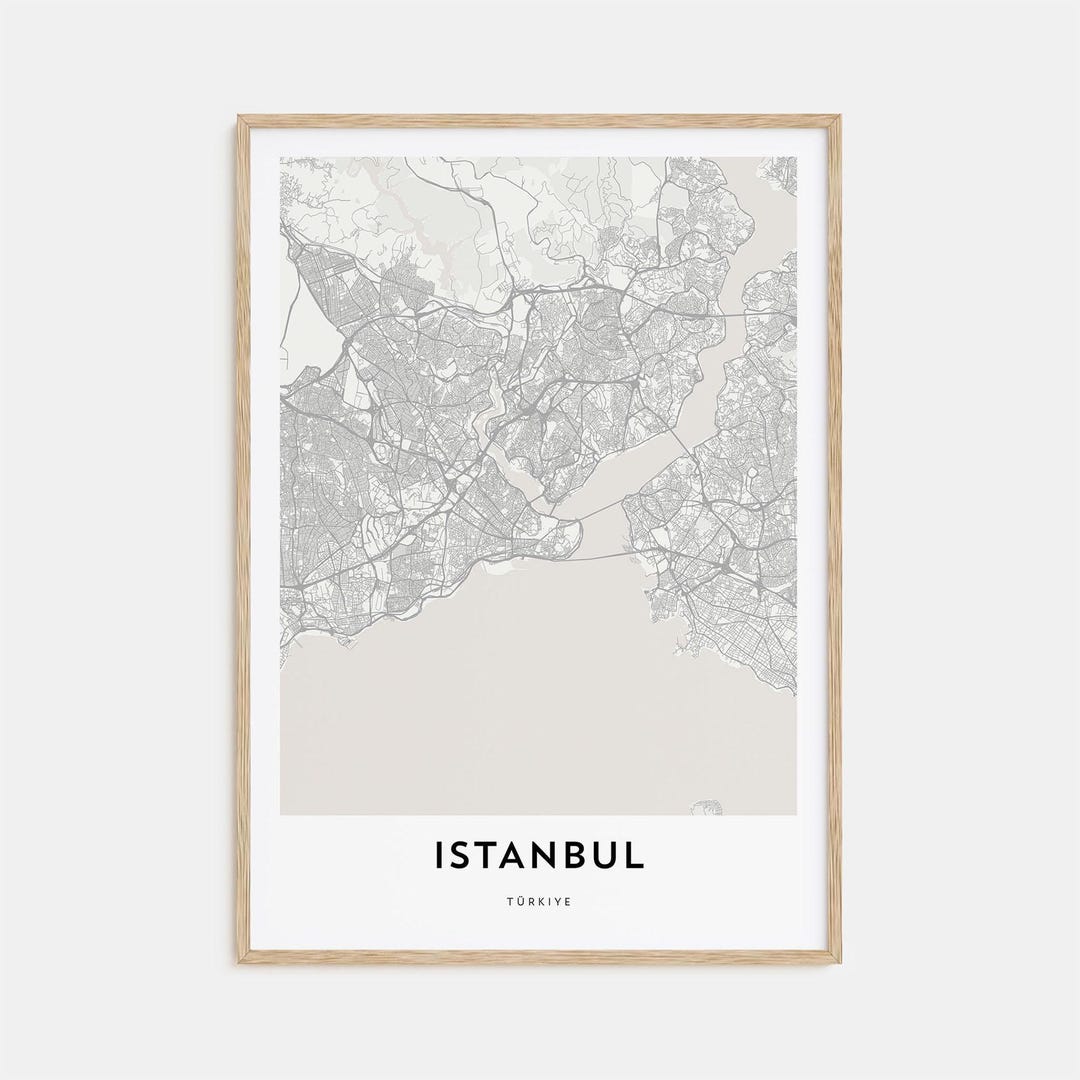 Map of Istanbul Print, Istanbul Map Gift, Istanbul Poster, City Map ...