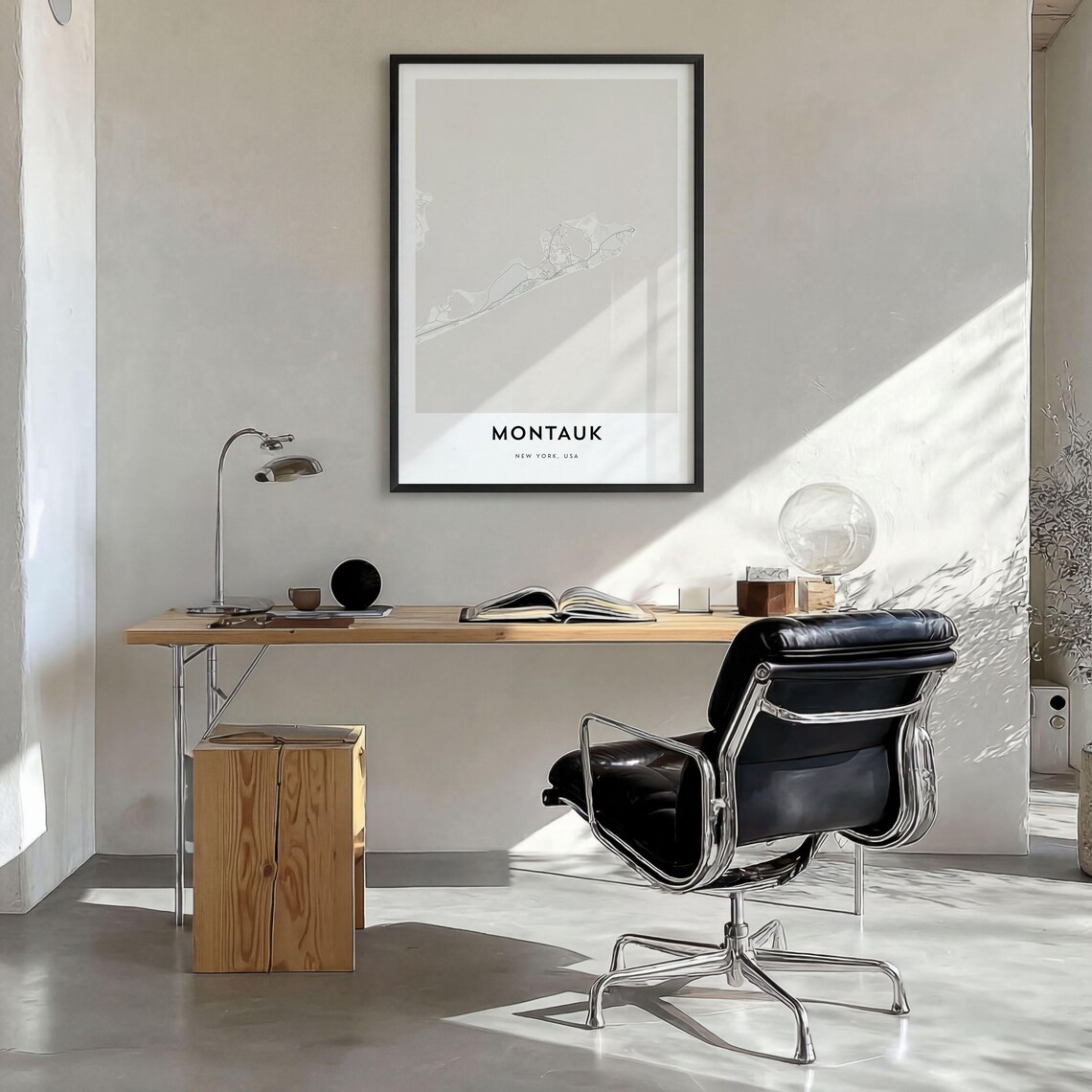 Montauk Map Poster Print, Long Island Wall Art, New York Decor, USA ...