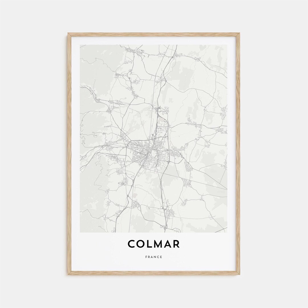 Map of Colmar Print, Colmar Map Gift, Colmar Poster, City Map Artwork ...