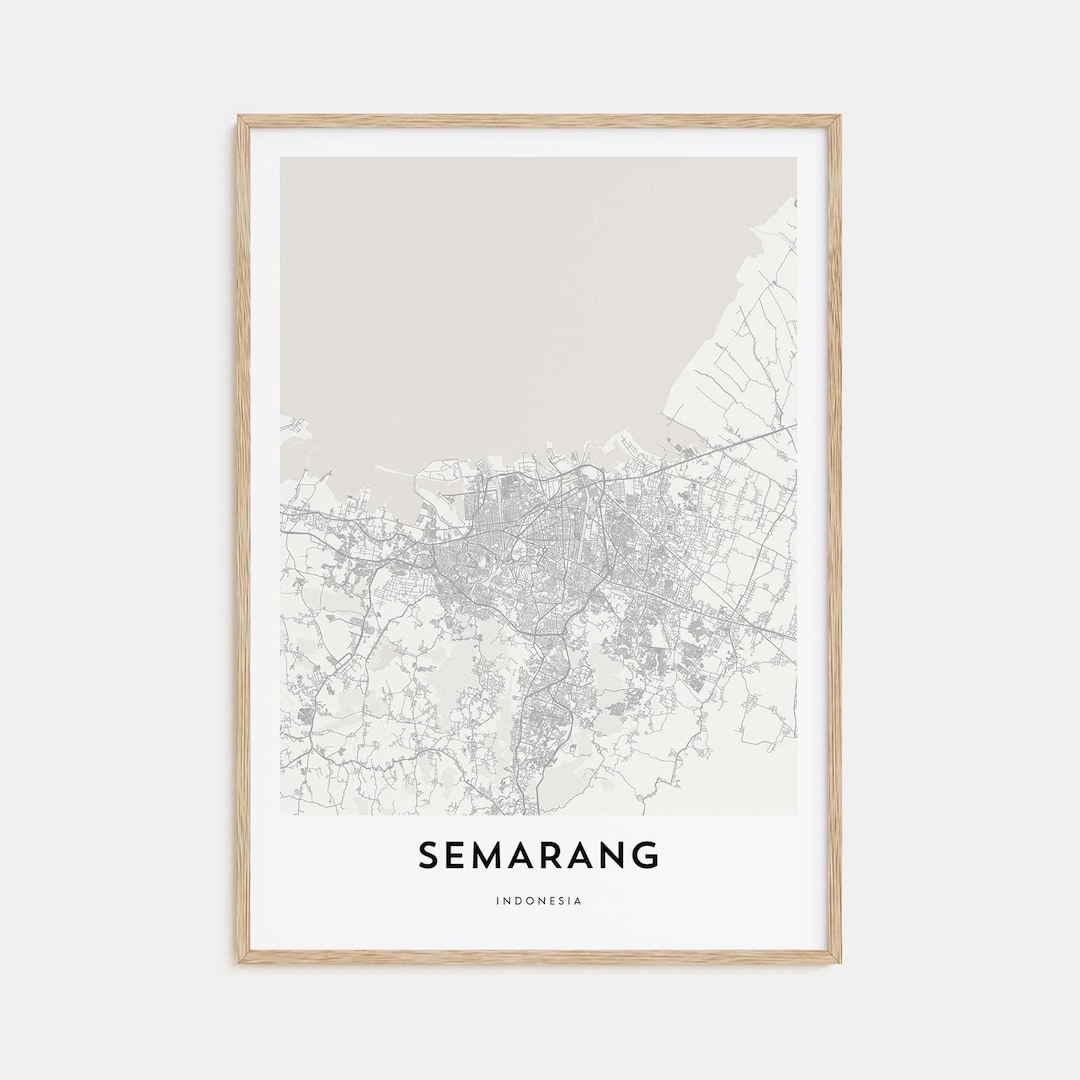 Map of Semarang Print, Semarang Map Gift, Semarang Poster, City Map ...