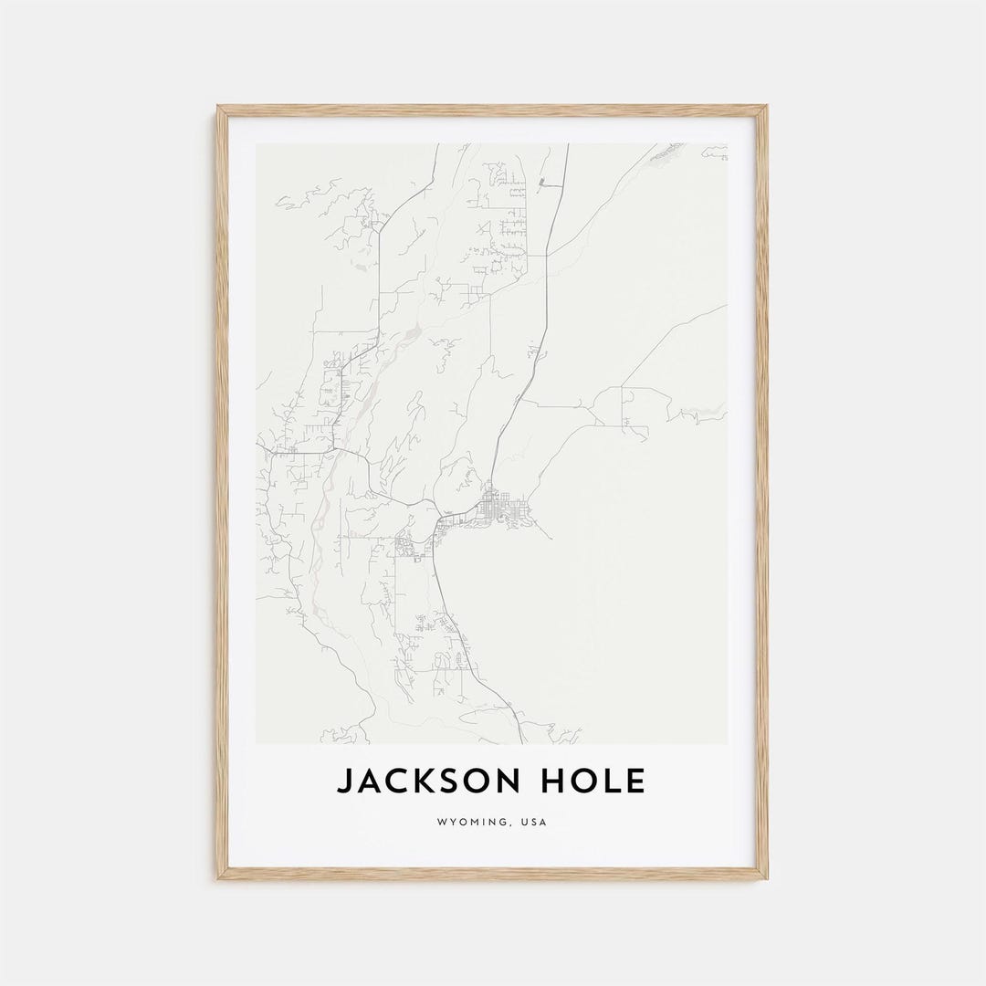Map of Jackson Hole Print, Jackson Hole Map Gift, Jackson Hole Poster ...