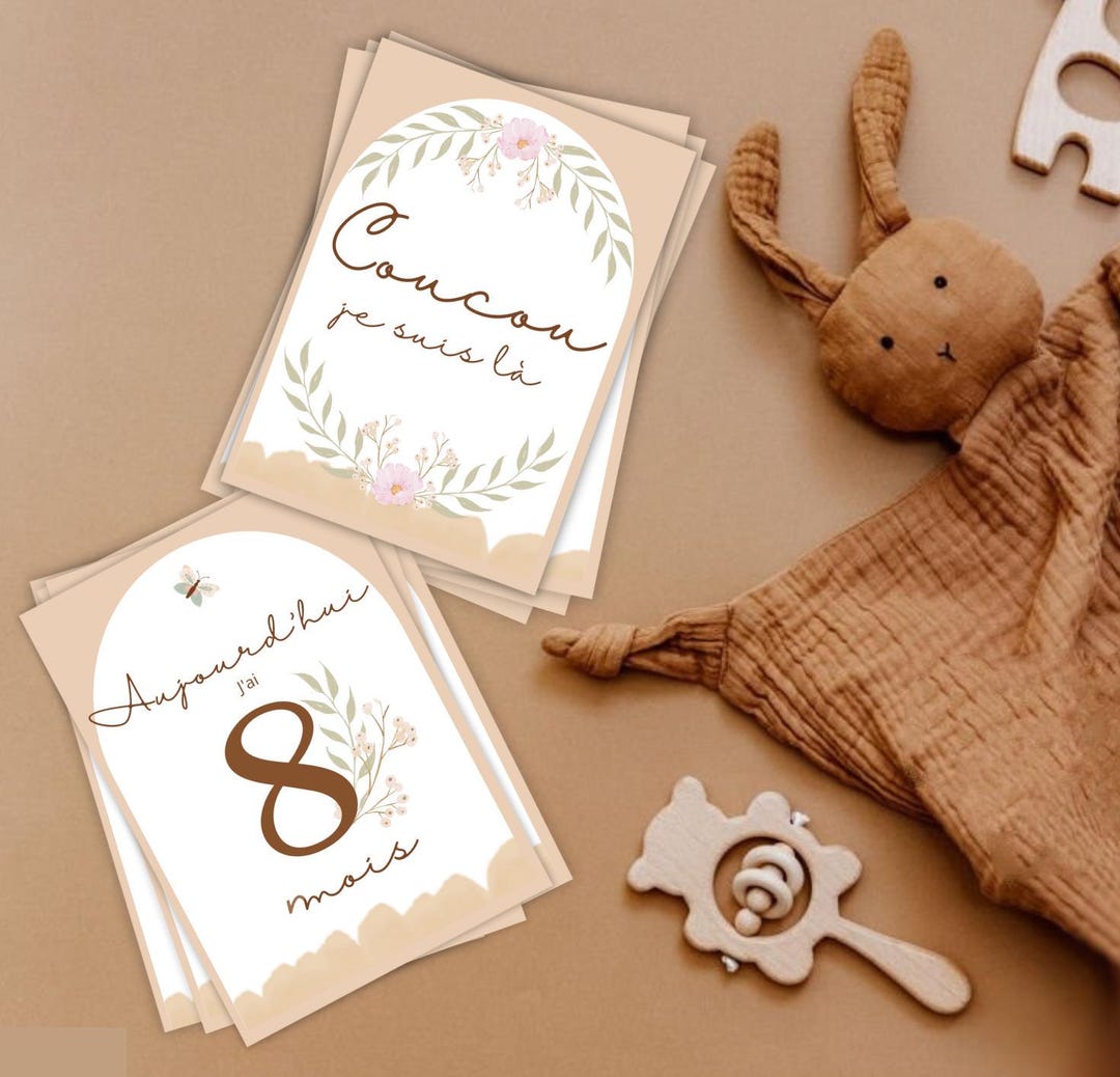 Baby Cards the First Year the First 12 Months Photo Cards Monthiversary ...