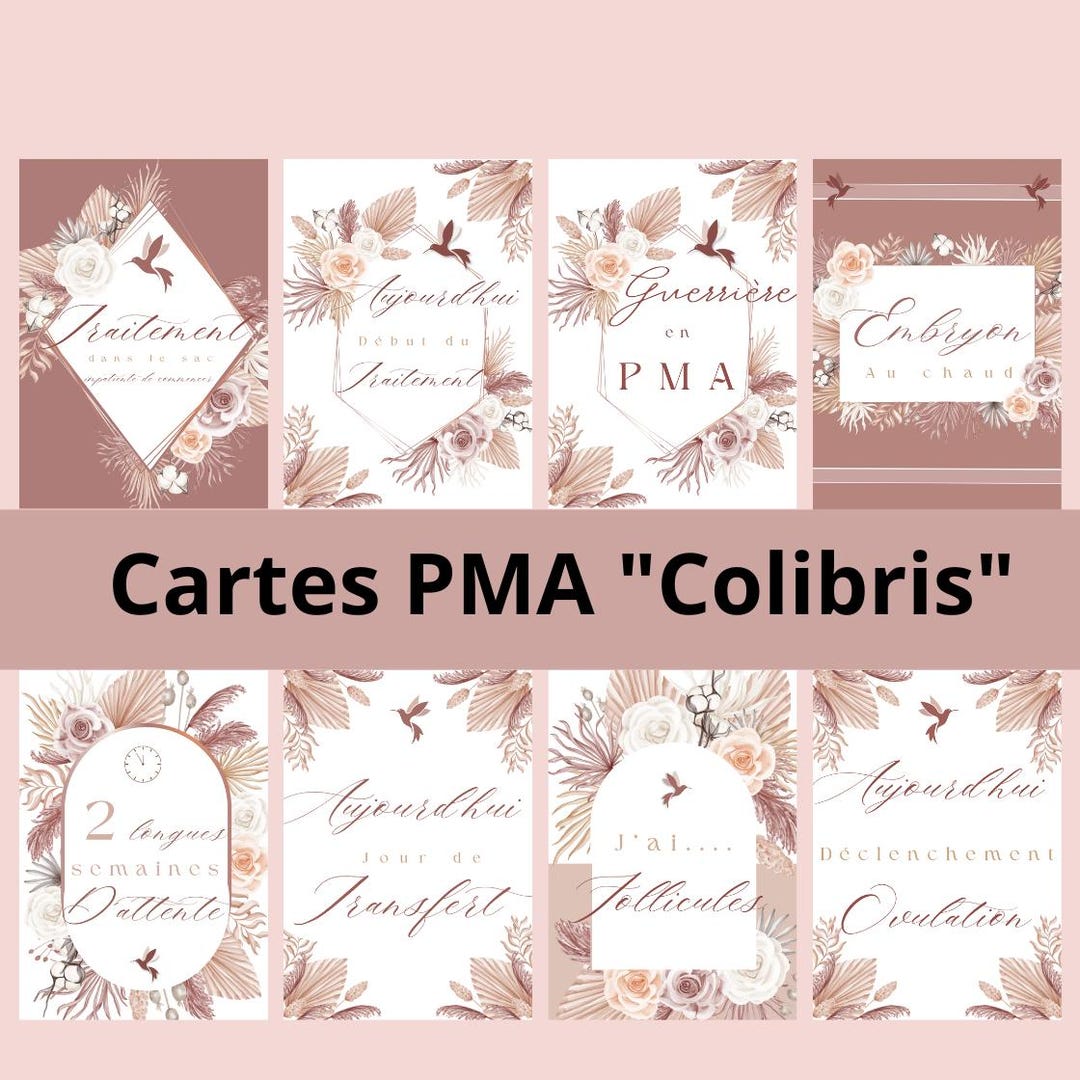 30 hummingbirds Step Cards PMA IVF Ivf Cards Pdf - Etsy