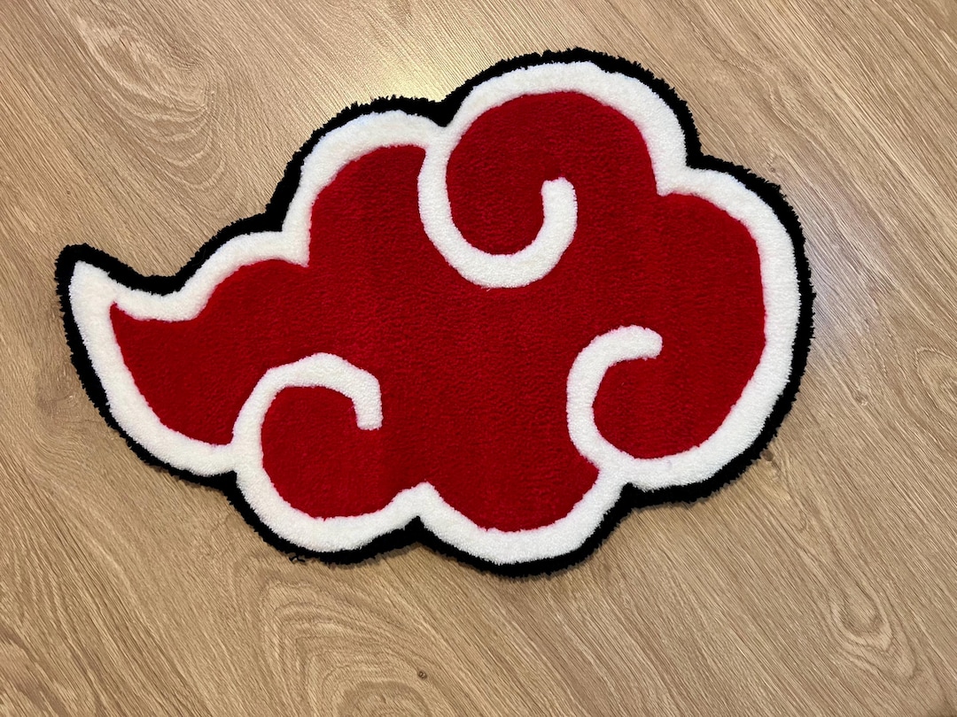 Akatsuki Naruto Cloud Tufting Rug - Etsy