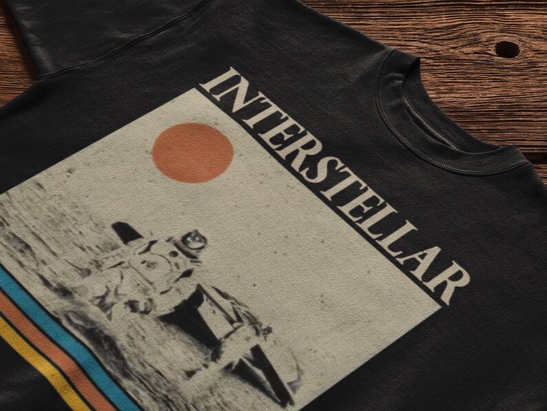 Interstellar Retro Movie T=shirt, Vintage Sci-fi Movie Tee Astronaut ...