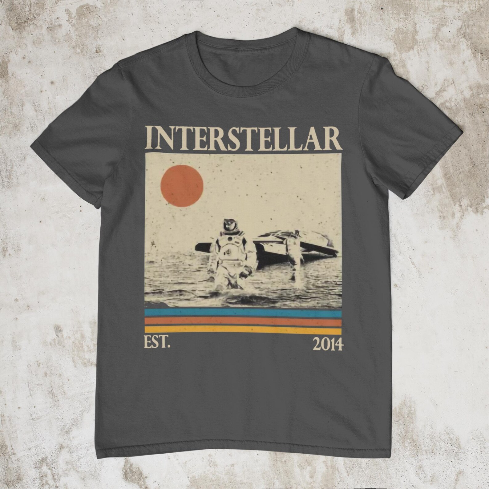 Interstellar Retro Movie T=shirt, Vintage Sci-fi Movie Tee Astronaut ...