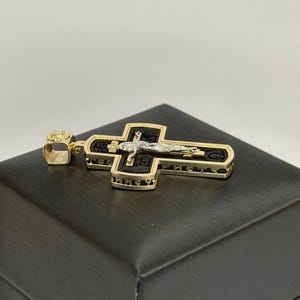 14k Gold Cross Ebony Inlaid, Incredible and Elegant Cross by ...