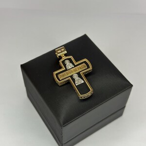 14k Gold Cross Ebony Inlaid, Incredible and Elegant Cross by ...
