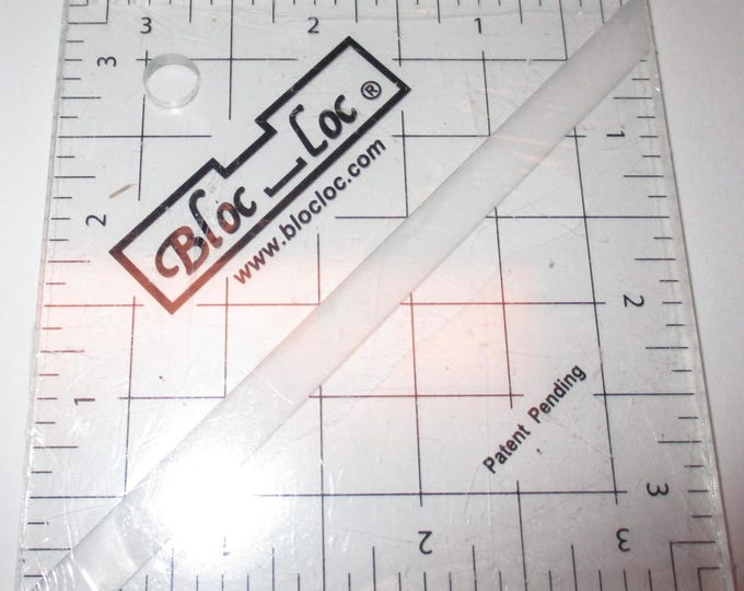 3 1/2" Bloc-loc Quilting Square Ruler. Brand New in the Original ...
