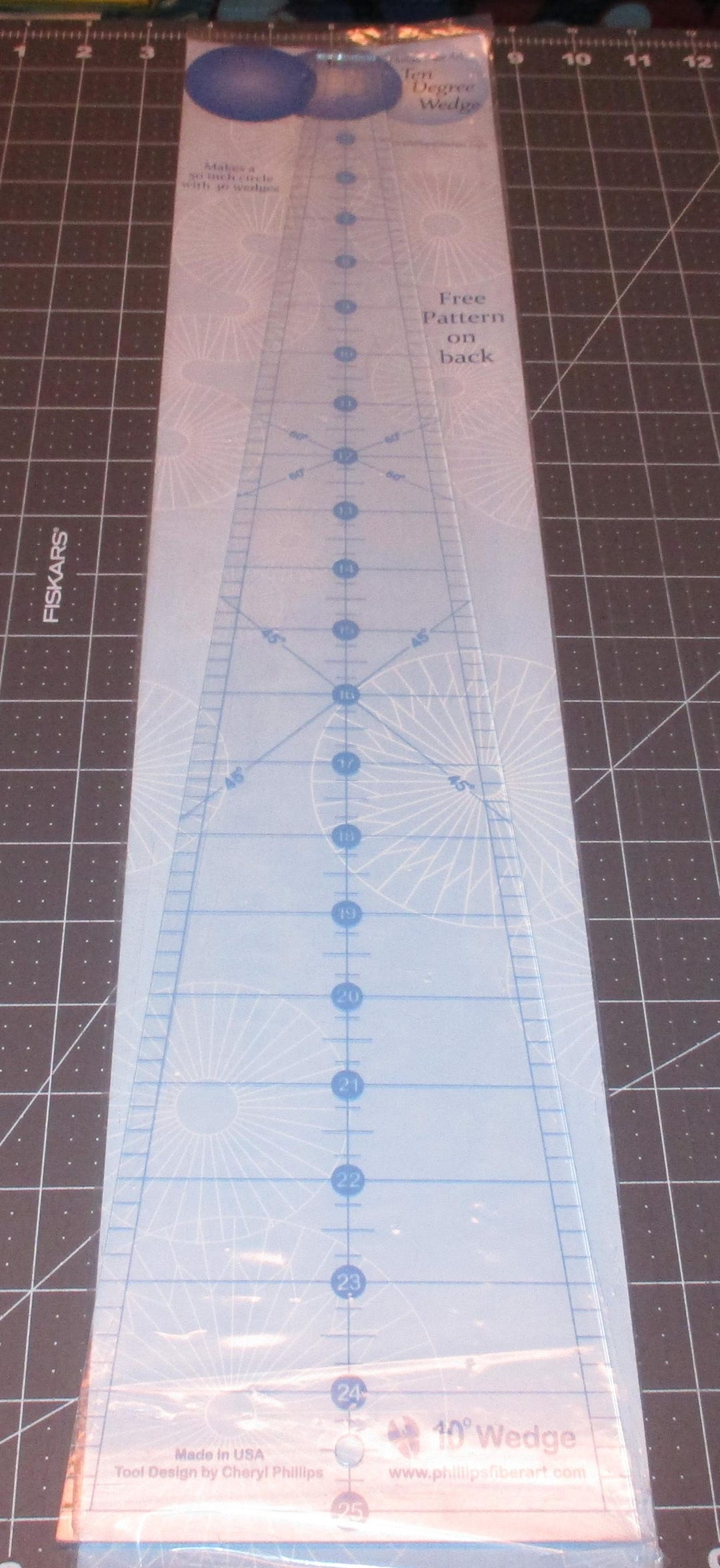 Phillips Fiber Art 10 Degree Wedge Ruler and Extension. Brand New in ...