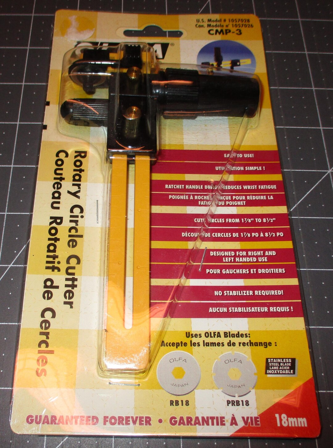 Olfa Rotary Circle Cutter CMP-3. Guaranteed Forever. 18mm. - Etsy