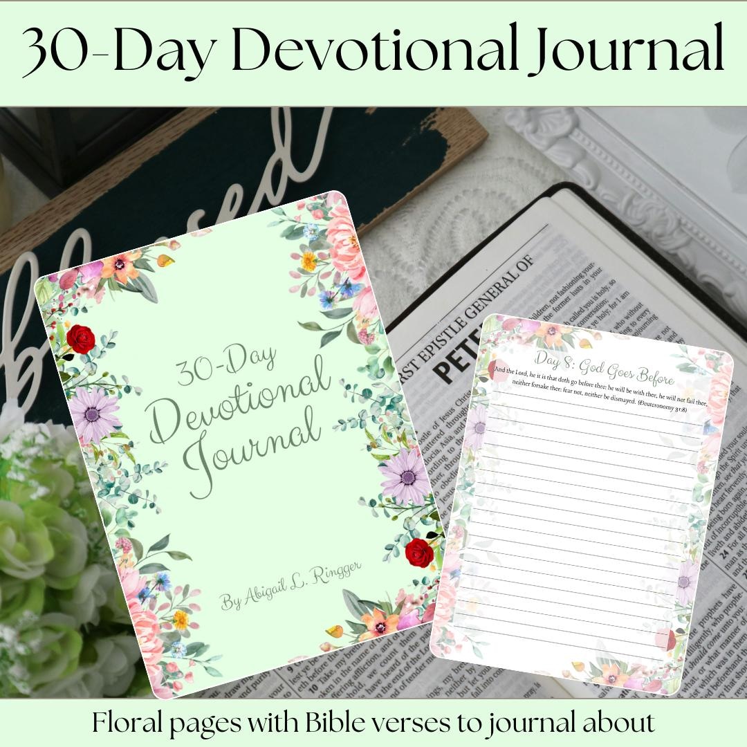 Printable Devotional Journal - 30 Days to Study a KJV Bible Verse in ...
