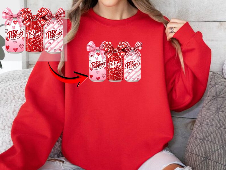 Dr Pepper Valentines Dtf, Iron on Transfer, Heat Transfer, Valentines ...