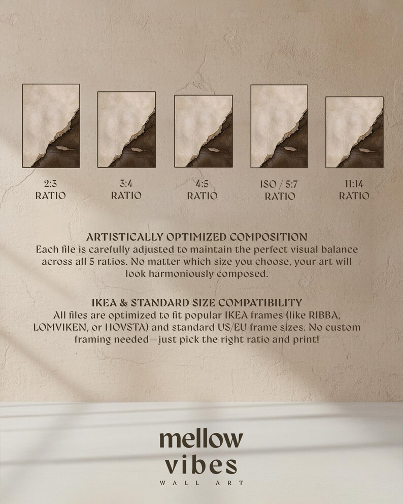 Set di 3 stampe murali nere e marroni, stampe con texture intrecciata ...