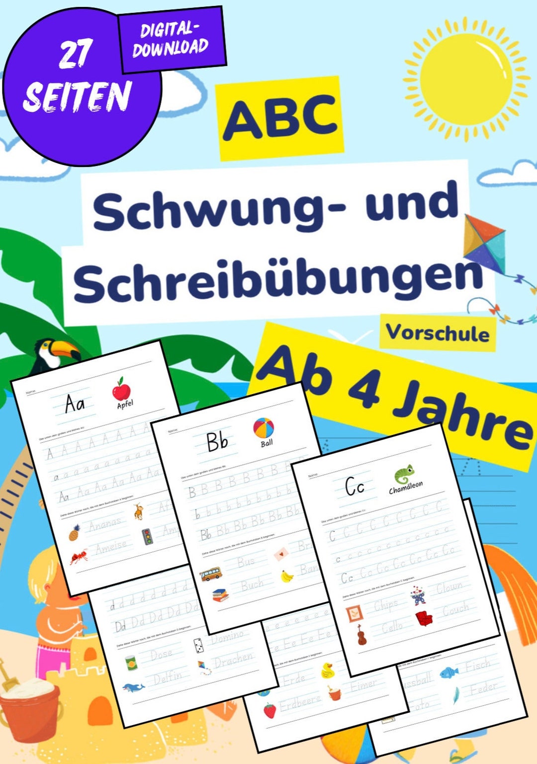 Swing Exercise Writing Exercise Letters Preschool Elementary School 1st ...