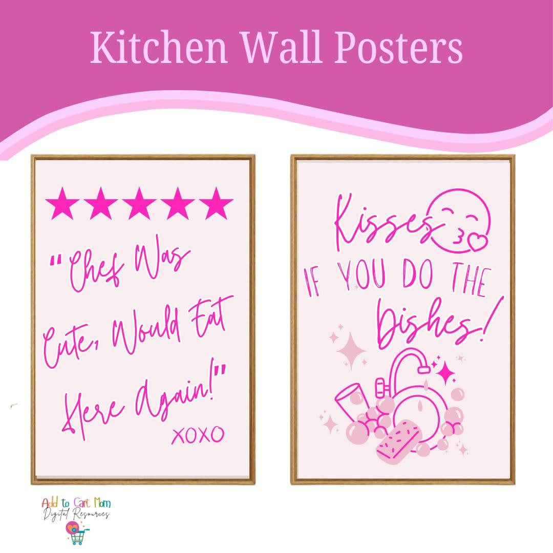 Printable Kitchen Signs | Funny Kitchen Decor | Playroom Kitchen Wall ...