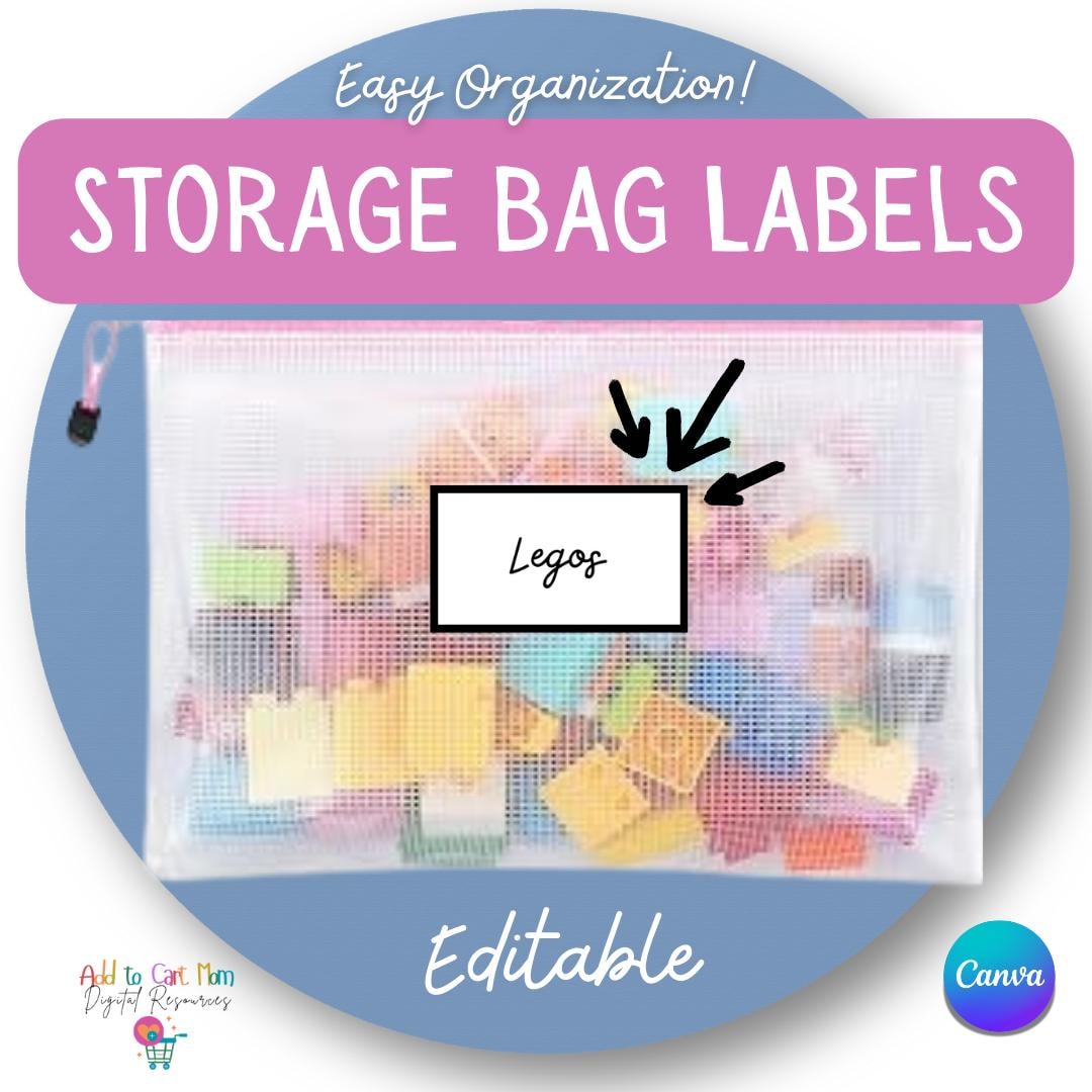 Printable Labels for Bag Organization Label for Games Toys Classroom ...