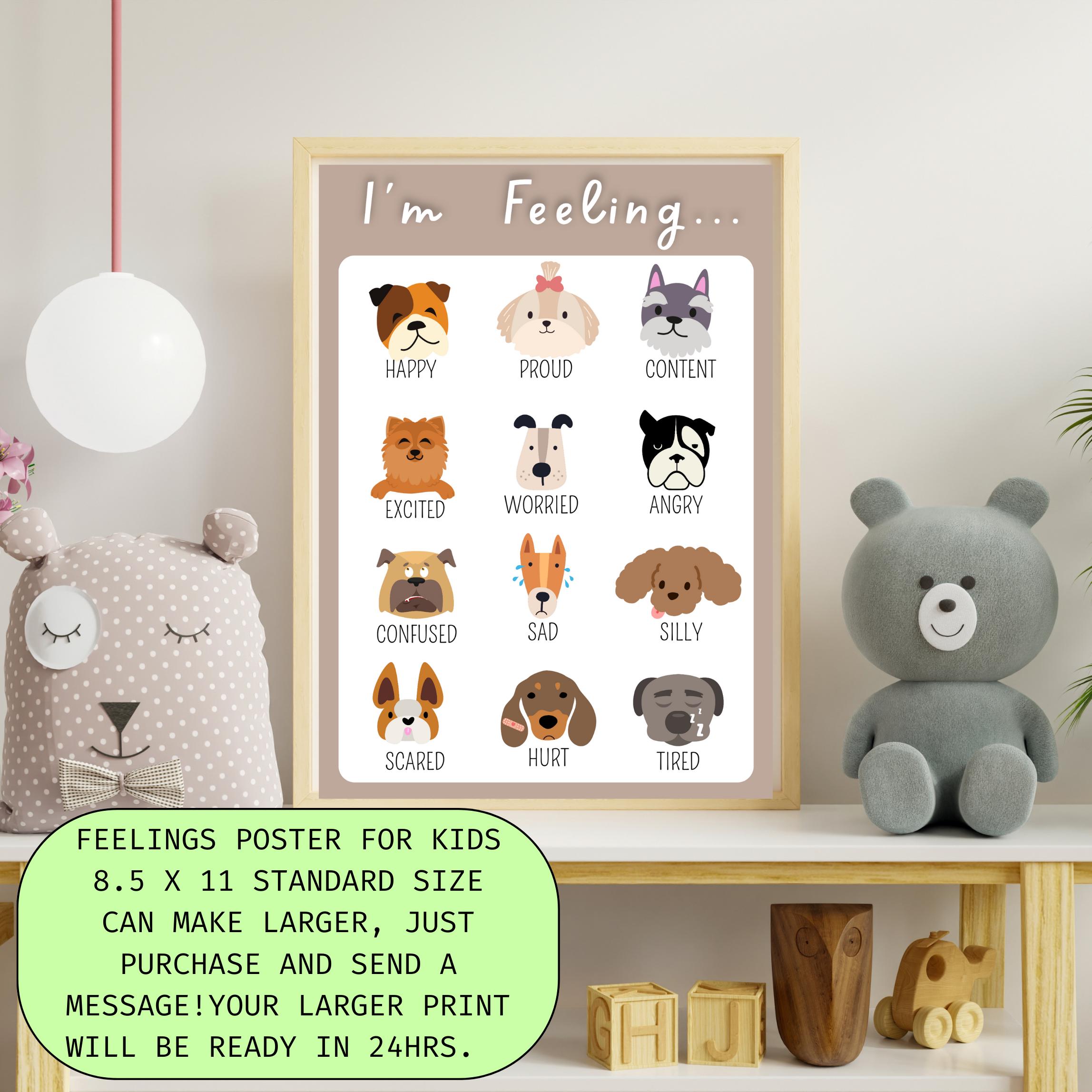 Dog Feelings Chart: Kids Social Emotional Learning (PDF Download) - Etsy