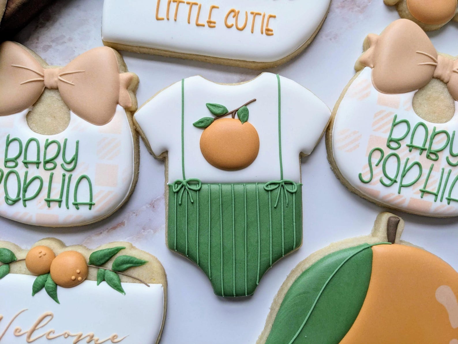 Little Cutie Baby Shower Cookies | Vanilla Sugar Cookies | 1 Dozen - Etsy