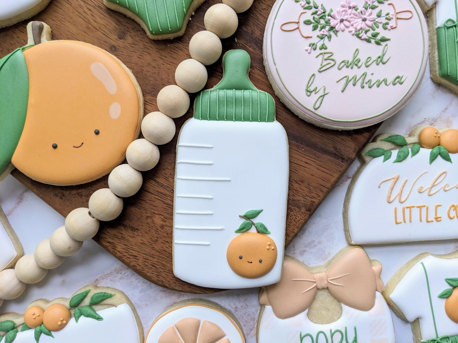Little Cutie Baby Shower Cookies | Vanilla Sugar Cookies | 1 Dozen - Etsy