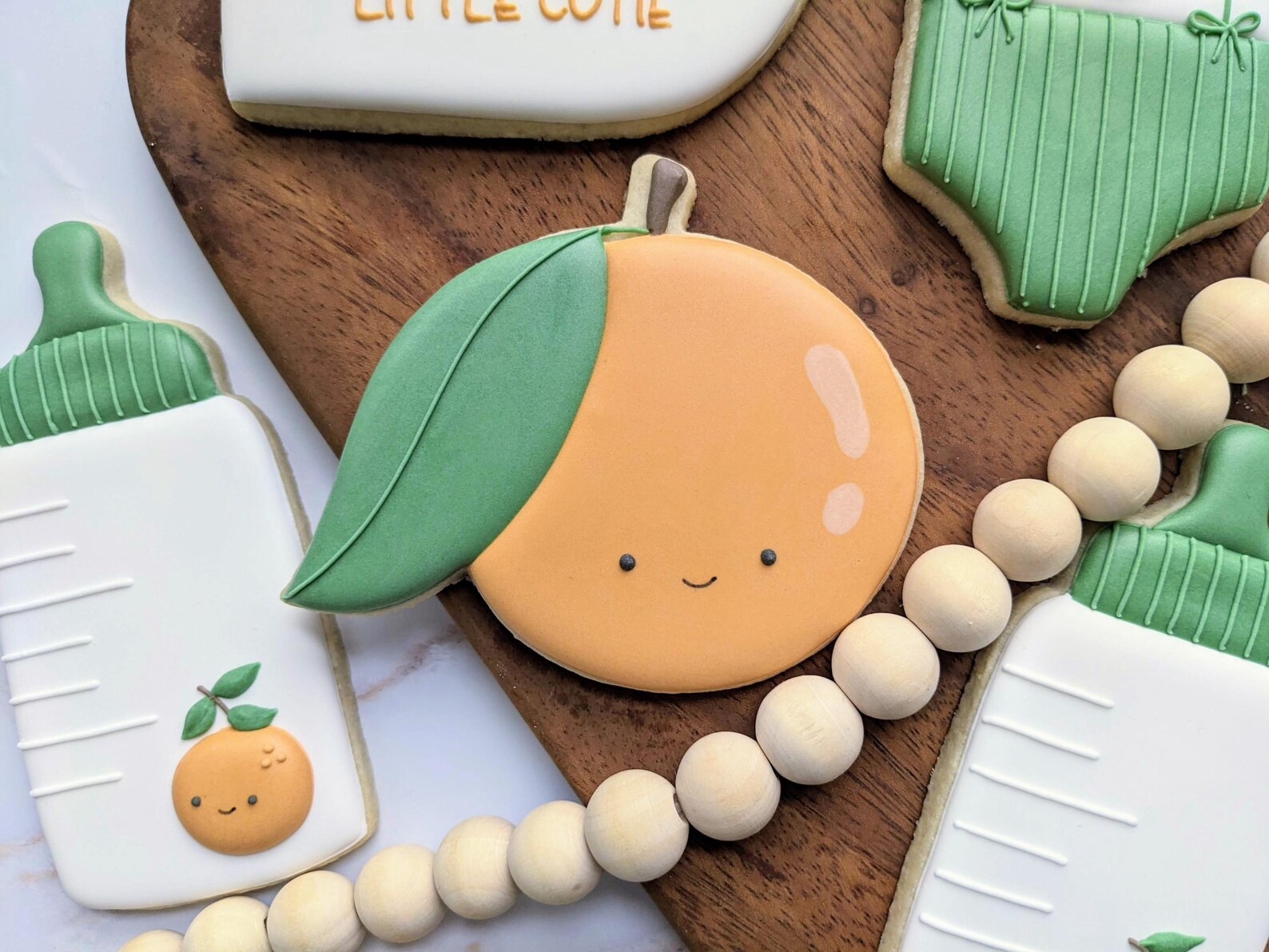 Little Cutie Baby Shower Cookies | Vanilla Sugar Cookies | 1 Dozen - Etsy