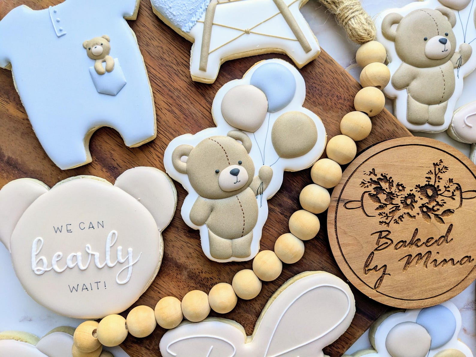 We Can Bearly Wait Baby Shower Cookies | Butter Vanilla Sugar Cookies ...