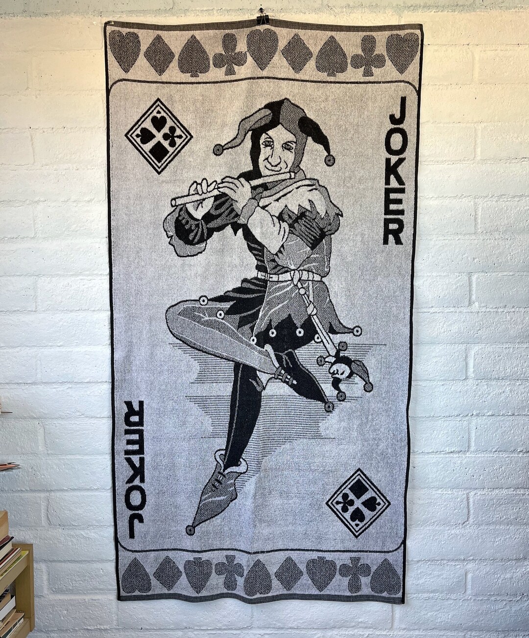 80s Beach Towel Vintage Playing Card Joker Towel Cool 1980s Black ...