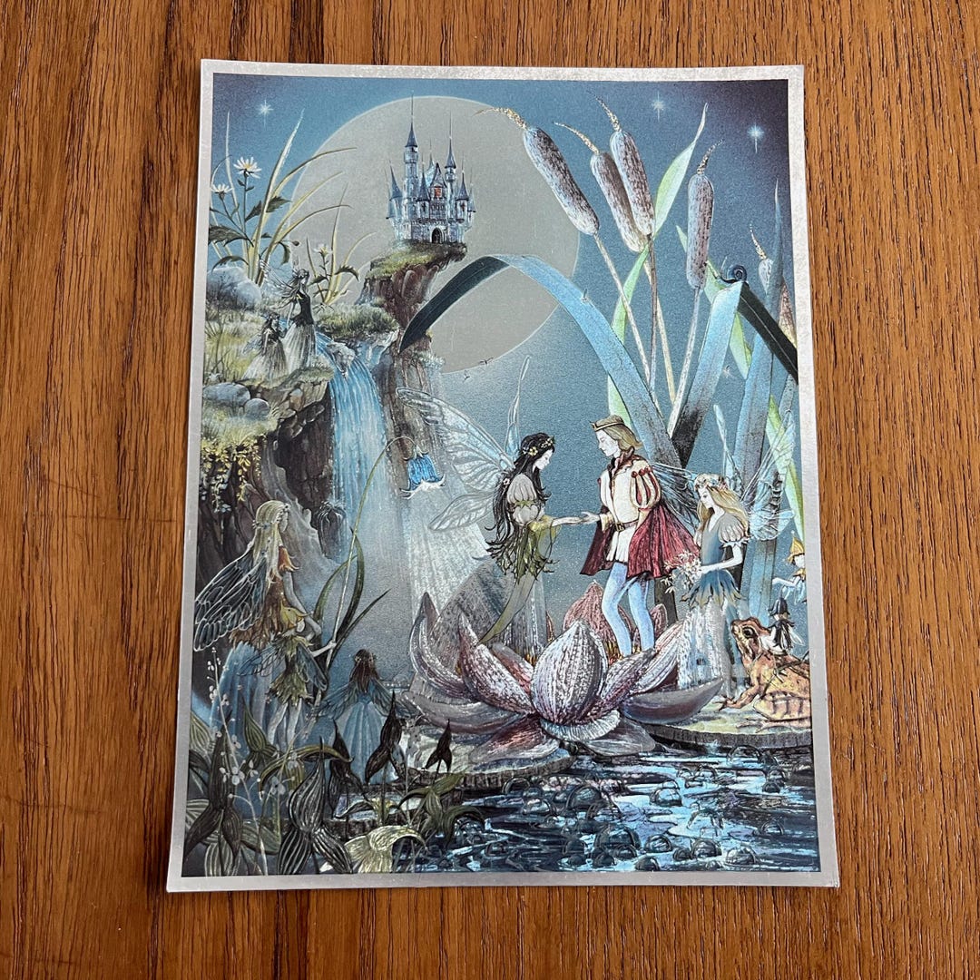 80s Dufex Foil Print the Fairy Wedding - Vintage 1980s Fantasy Art ...