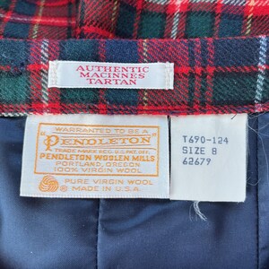 Pendleton Wool Skirt - Vintage 70s Red Plaid Macinnes Tartan Skirt - Classic 1970s Plaid Wool ...