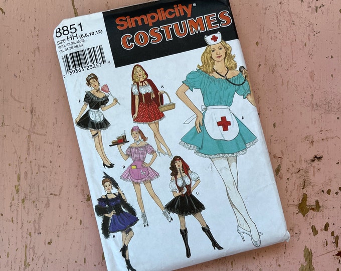 Halloween Sewing Pattern - 90s Simplicity 8851 Costume Pattern With ...