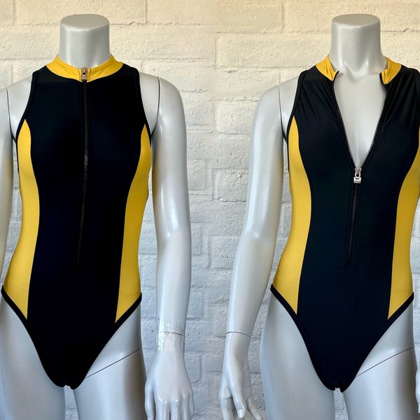 Front Zipper Swimsuit - Etsy